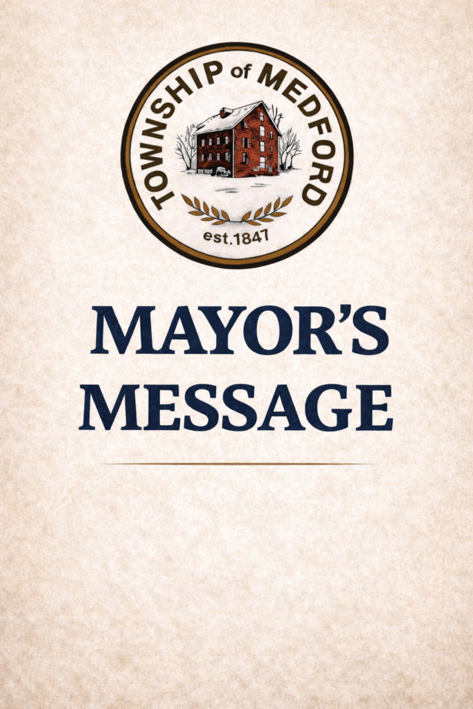 Mayor's Message - Operation Yellow Ribbon - Medford Township