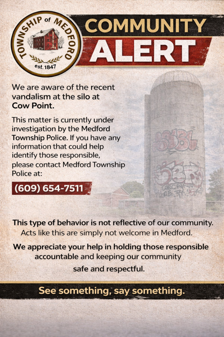 Medford Residents - We Need Your Help! - Medford Township